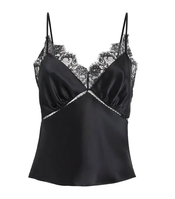 FRAME Silk Lace Cami Top