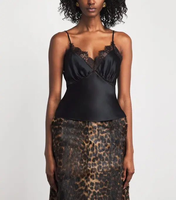 FRAME Silk Lace Cami Top
