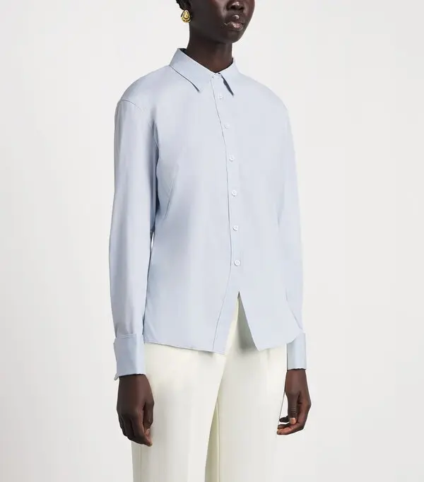 Theory Cotton-blend Tailored Cutaway Shirt