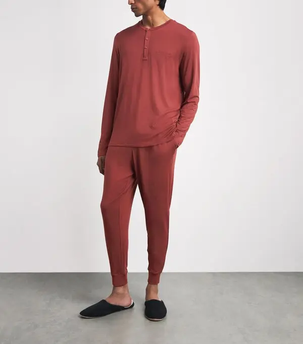 Calvin Klein Stretch-modal Henley Pyjama Top