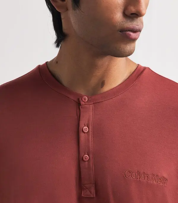 Calvin Klein Stretch-modal Henley Pyjama Top