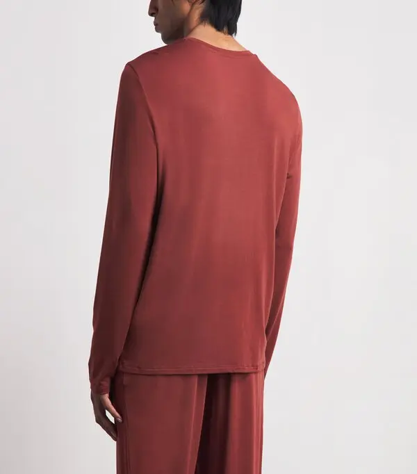 Calvin Klein Stretch-modal Henley Pyjama Top