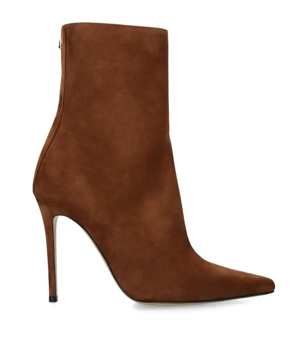 ANDREA WAZEN Suede Valentina Ankle Boots 105 - Brown