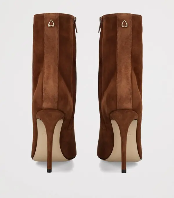 ANDREA WAZEN Suede Valentina Ankle Boots 105