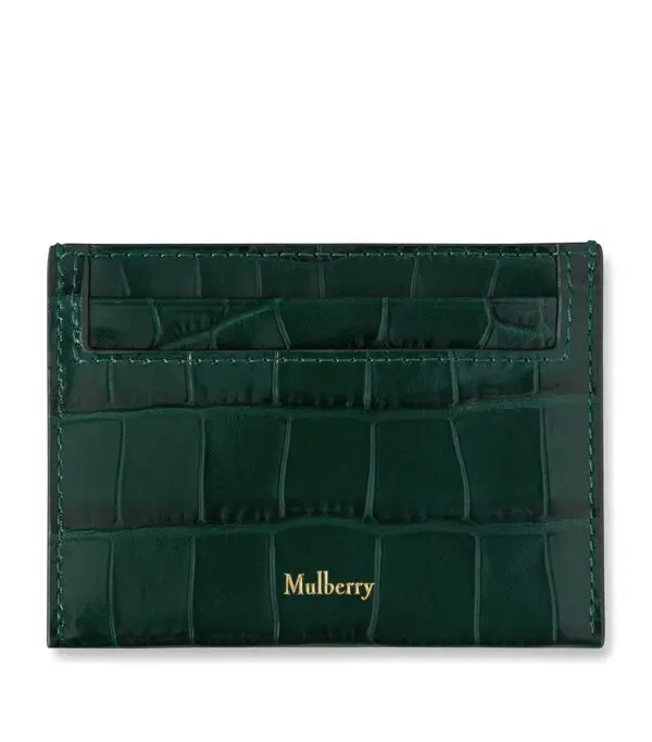 Mulberry Croc-embossed Leather Continental Card Holder