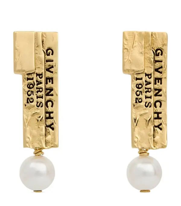 Givenchy Tape Drop Earrings - Yellow
