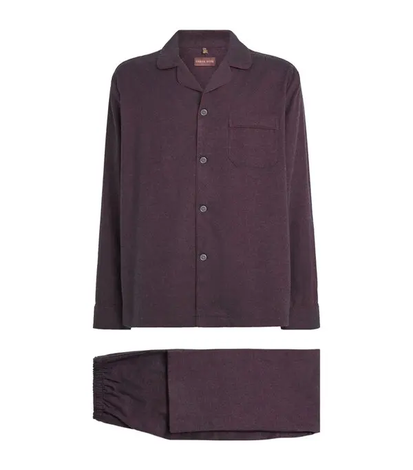 Derek Rose Cotton-cashmere Arley Pyjama Set
