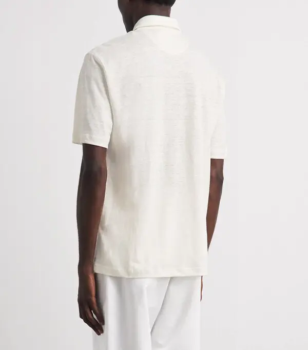 Eleventy Linen Polo Shirt