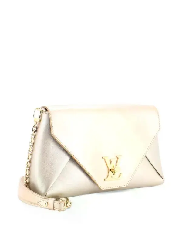 LOUIS VUITTON Love Note Chain Clutch Leather Crossbody Bag
