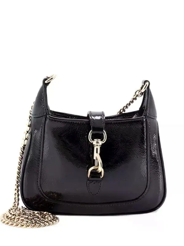 Gucci Jackie Notte Chain Patent Mini Hobo Bag