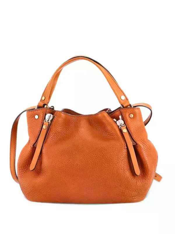 Burberry Maidstone Leather With House Check Canvas Small Tote Bag - Brown