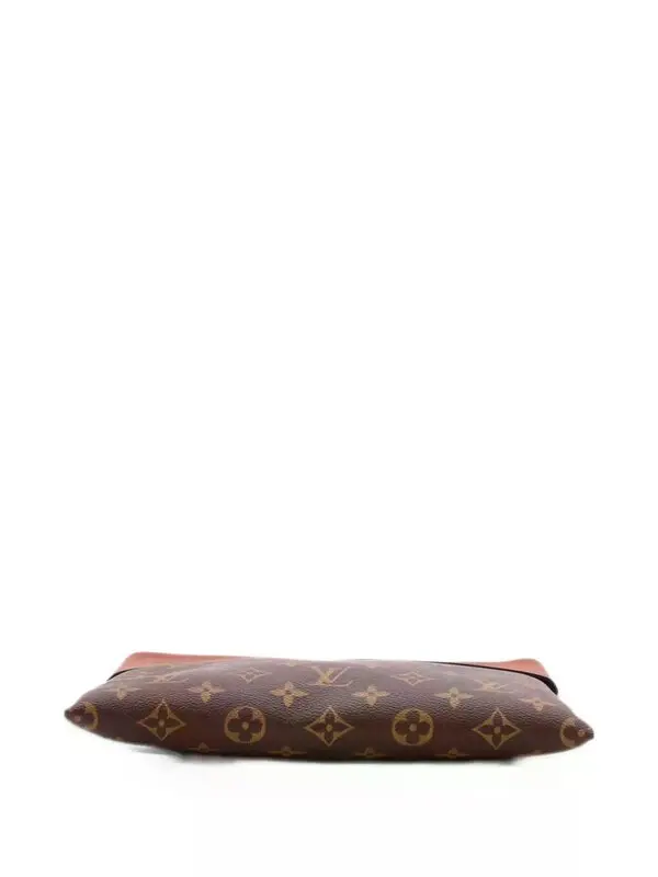 LOUIS VUITTON Tuileries Pochette Monogram Canvas With Leather Clutch Bag
