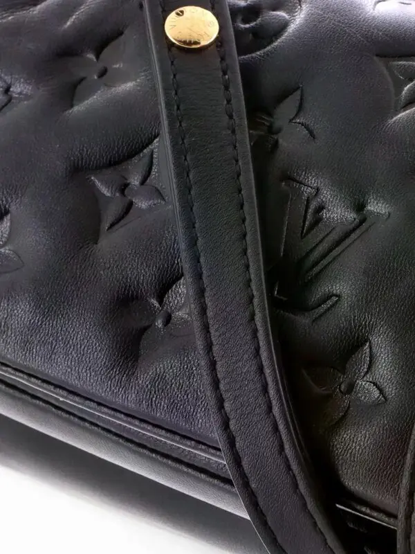 LOUIS VUITTON Convertible Coussin Pochette Monogram Embossed Lambskin Shoulder Bag