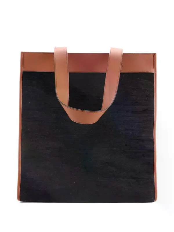 Burberry Manzon Pocket Tote Canvas With Leather Small Shoulder Bag