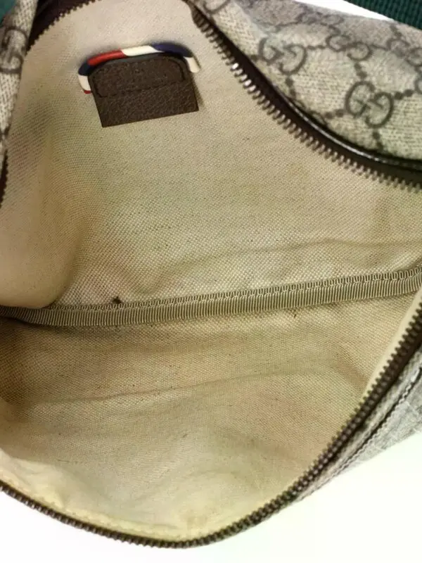 Gucci Courrier Zip Gg Coated Canvas With Applique Belt Bag