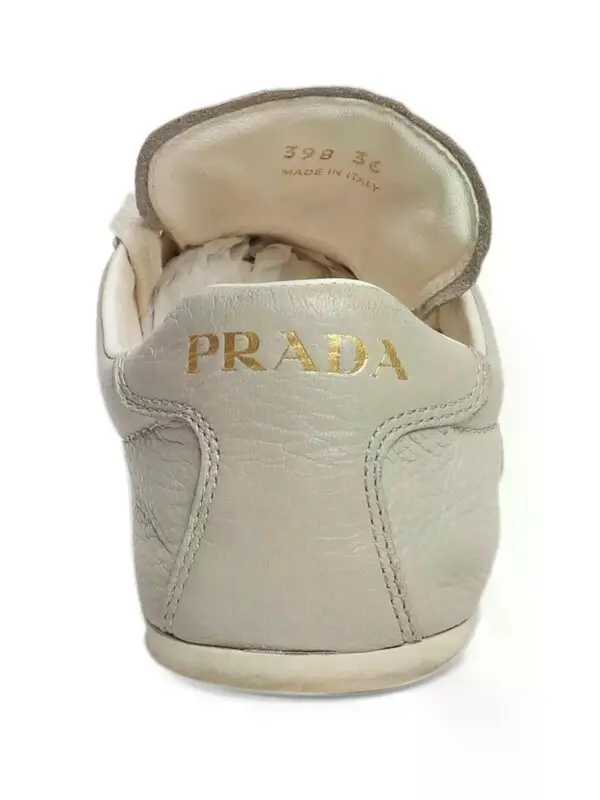 Prada Collapse Grained Leather Sneakers