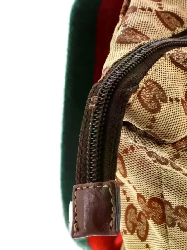 Gucci Web Zip Gg Canvas Large Tote Bag