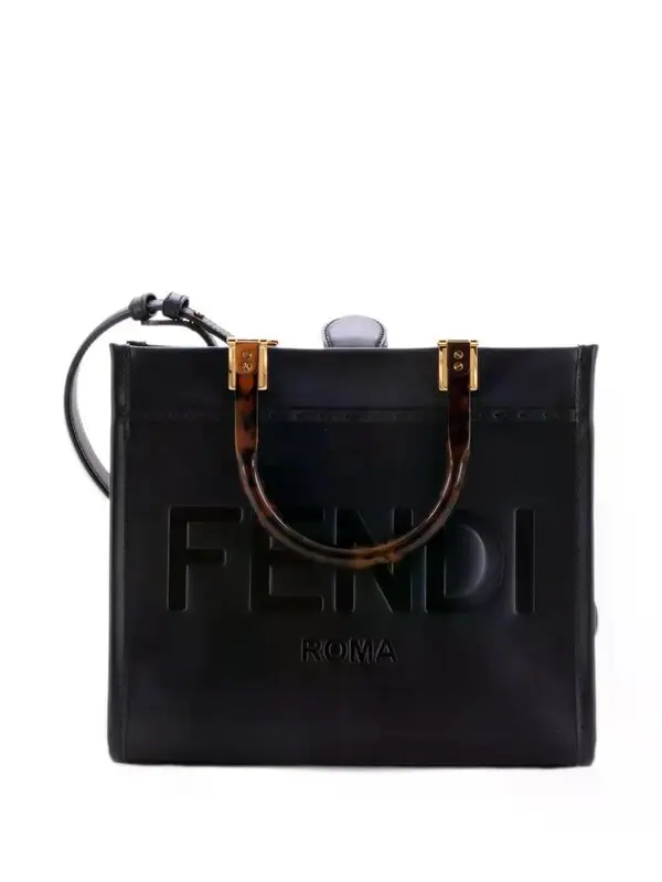 Fendi Sunshine Shopper Leather Small Tote Bag