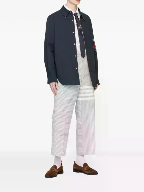 Thom Browne Logo-patch Shirt Jacket