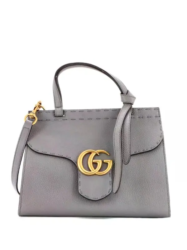 Gucci Gg Marmont Top Handle Bag Leather Mini Satchel