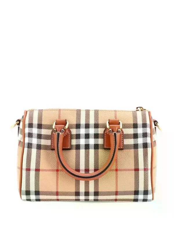 Burberry Bowling Bag Vintage Check Coated Canvas Mini Handbag