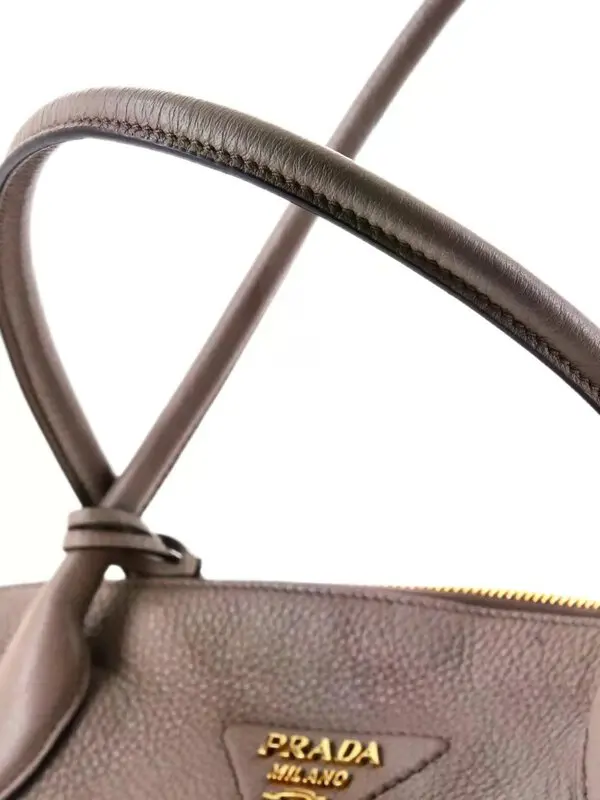 Prada Dual Strap Zip Tote Vitello Daino Medium Satchel