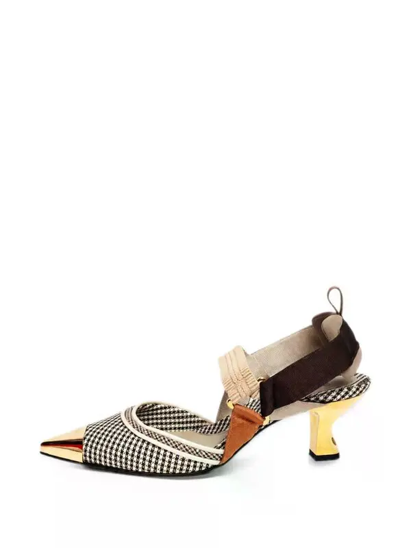 Fendi Colibrì Houndstooth Slingbacks