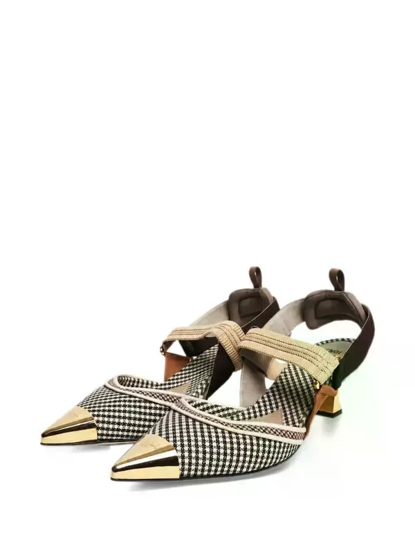 Fendi Colibrì Houndstooth Slingbacks