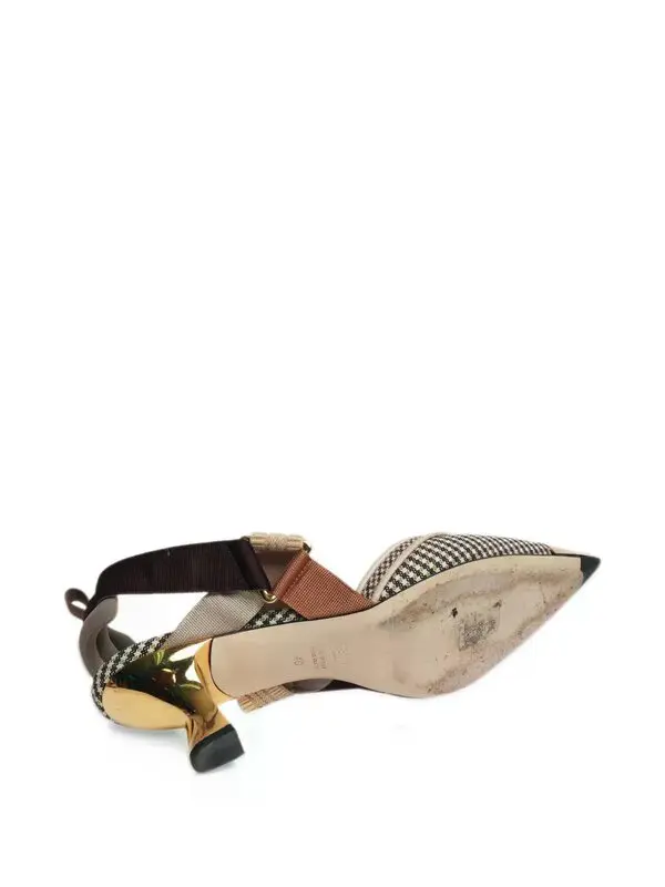 Fendi Colibrì Houndstooth Slingbacks