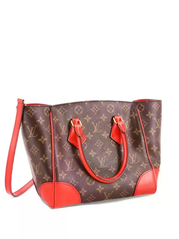LOUIS VUITTON Phenix Monogram Canvas With Leather Pm Tote Bag - Red