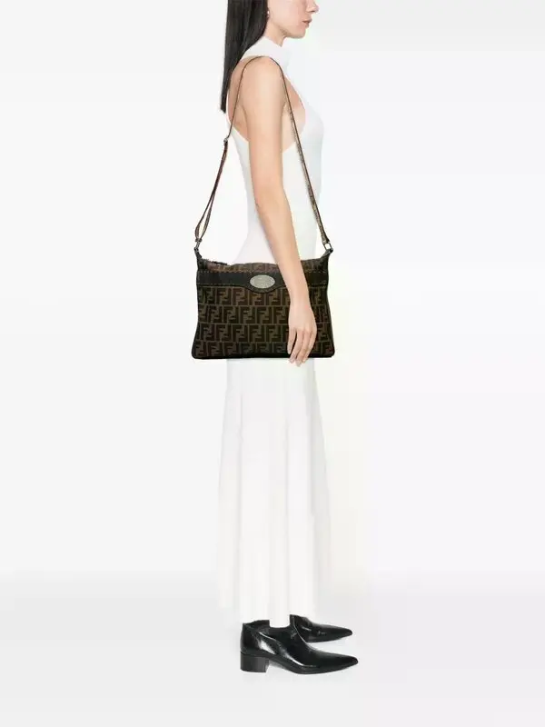 Fendi 2000-2010 Zucca Canvas Selleria Crossbody Bag