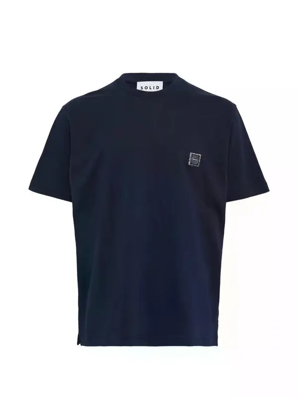 SOLID HOMME Logo-detail T-shirt