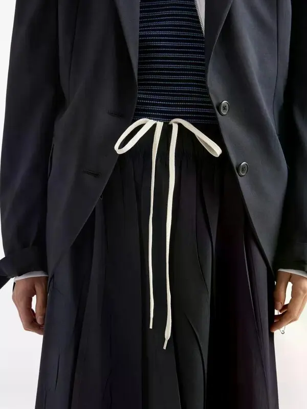 Prada Light Wool Pleated Midi Skirt