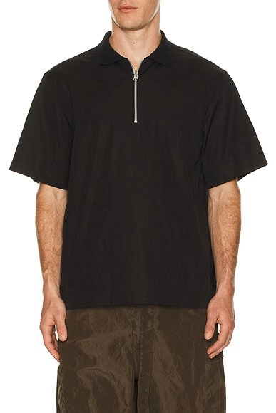 Sacai Poplin Pullover With Half Zip
