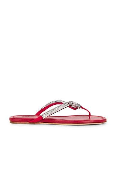 Christopher Esber Frida Pierced Suede Flip Flop
