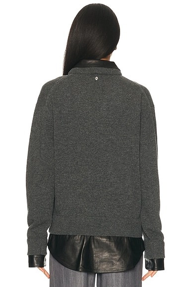 Acne Studios Krispo Wool And Lamb Leather Sweater