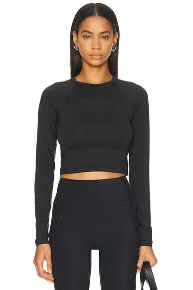 On Studio Long-t Crop Top - Black