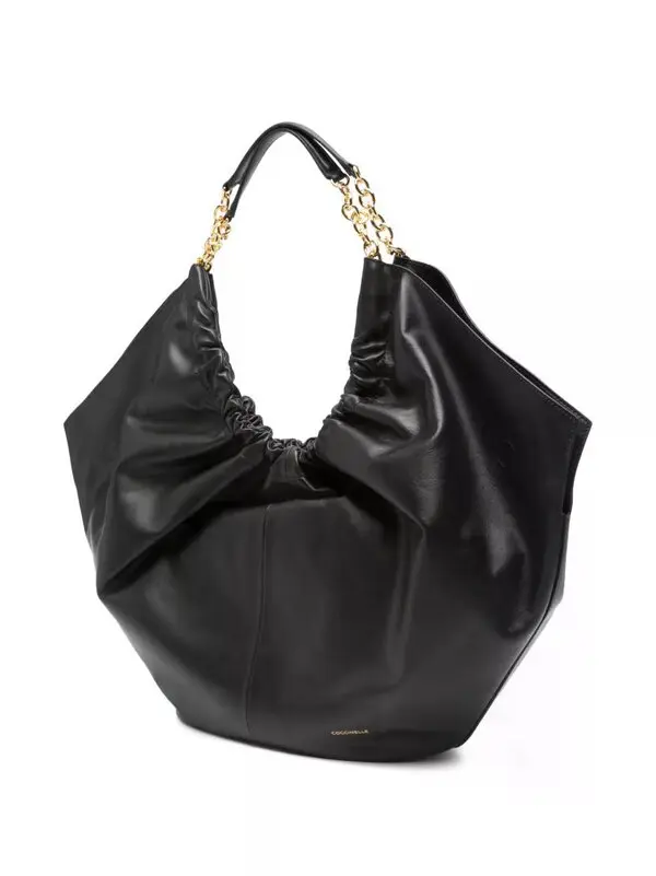 COCCINELLE Large Smash Tote Bag With Chain Detailing - Black