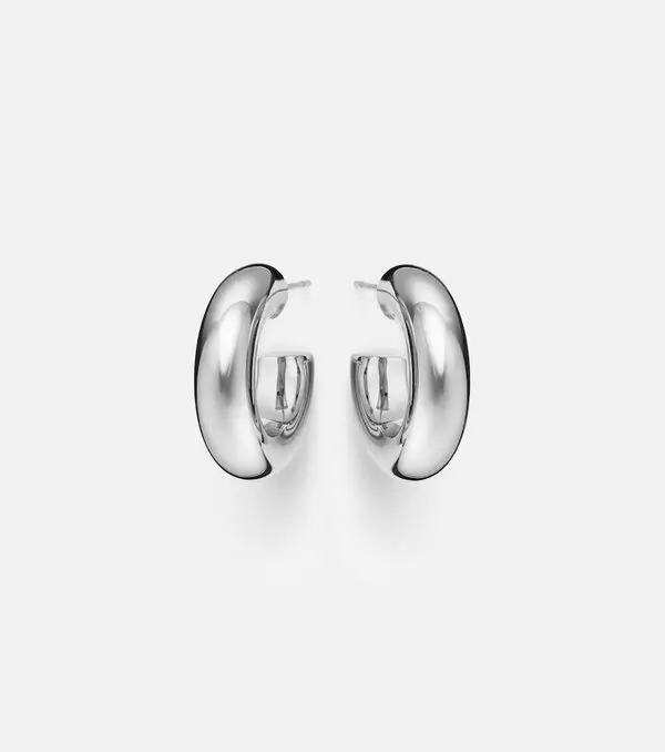 JENNIFER FISHER Samira Micro Rhodium-plated Hoop Earrings - Silver