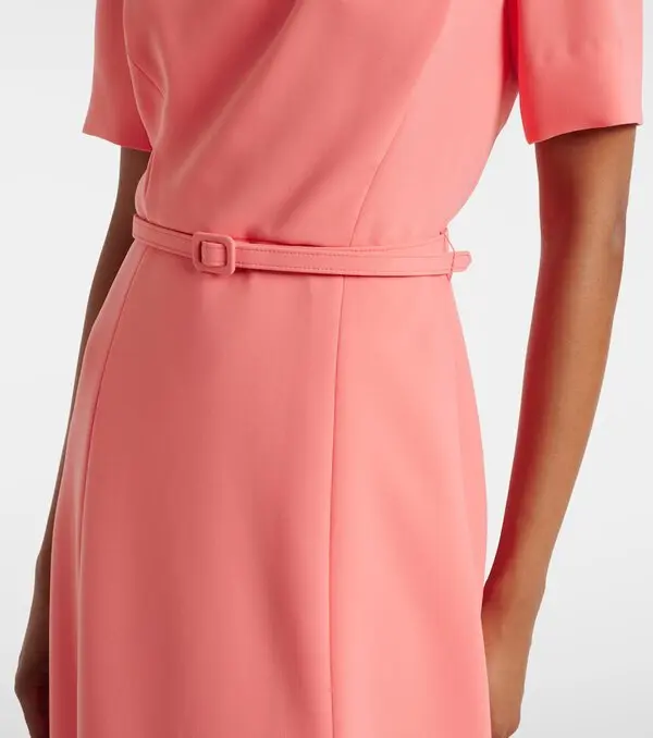 Carolina Herrera Belted Midi Dress In Sunset - Pink