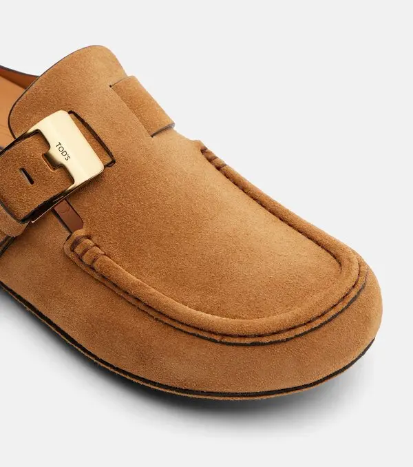 TOD'S Suede Buckled Mules