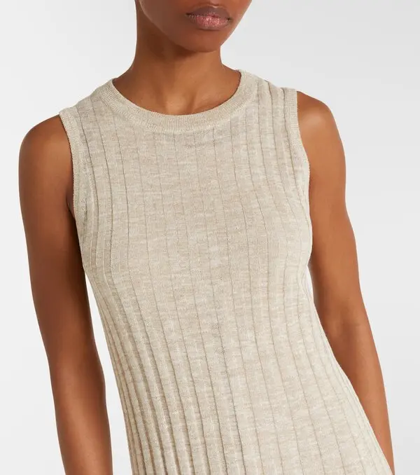 Brunello Cucinelli Ribbed-knit Midi Dress