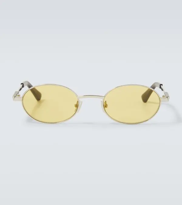 Bottega Veneta Oval Sunglasses - Silver