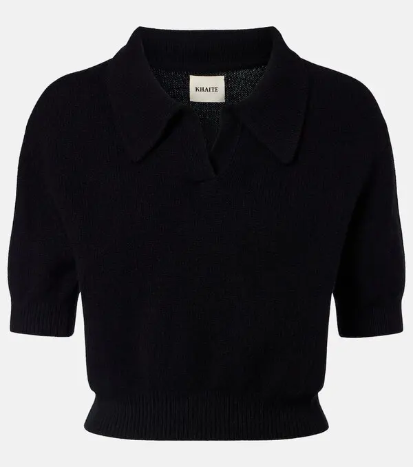 Khaite Leni Wool And Cashmere Top - Black