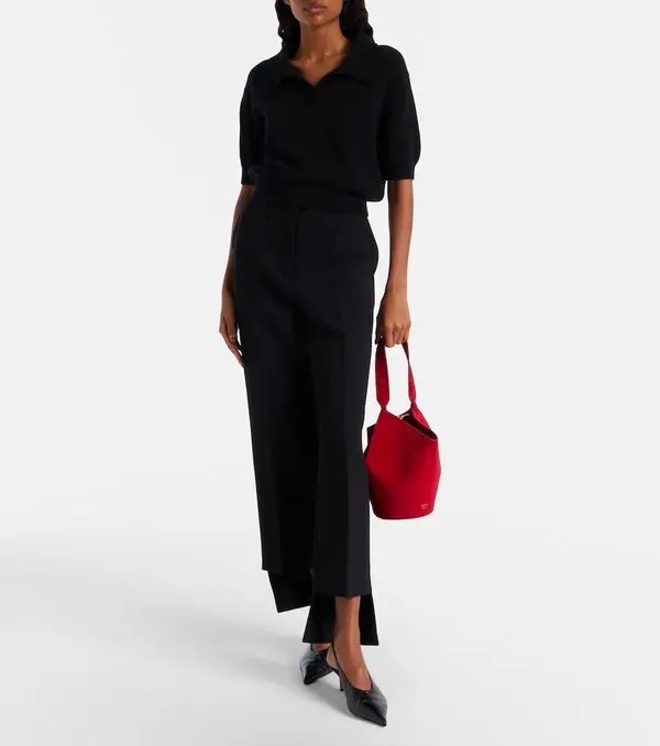 Khaite Leni Wool And Cashmere Top - Black