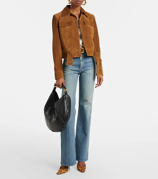 Saint Laurent Mombasa Medium Leather Shoulder Bag