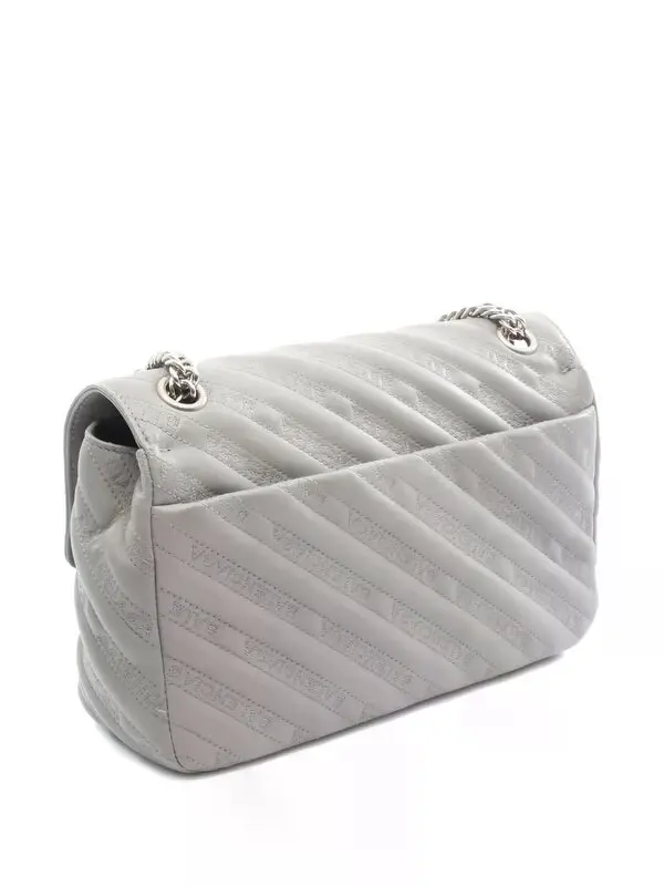 Balenciaga 2010s Bb Round Chain Leather Shoulder Bag