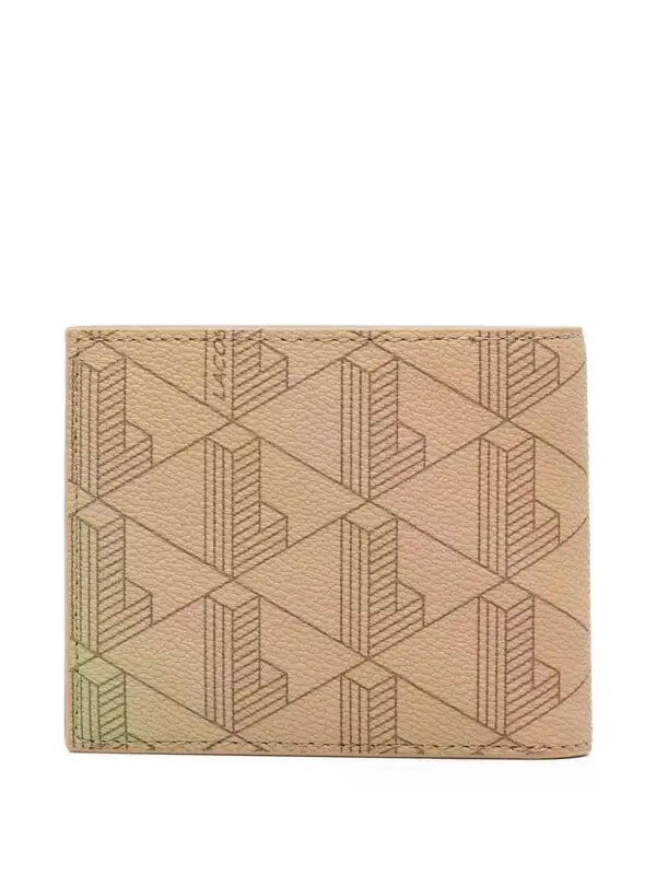 Lacoste Small Logo-patched Monogram Billfold - Neutrals