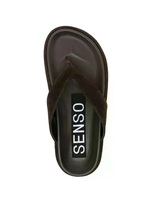Senso Devon Flat Thong Sandals - Brown