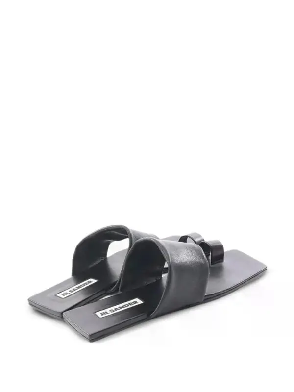 JIL SANDER Leather Thong Band Flat Sandals